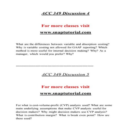 Acc 349 Effective Communication / snaptutorial.com