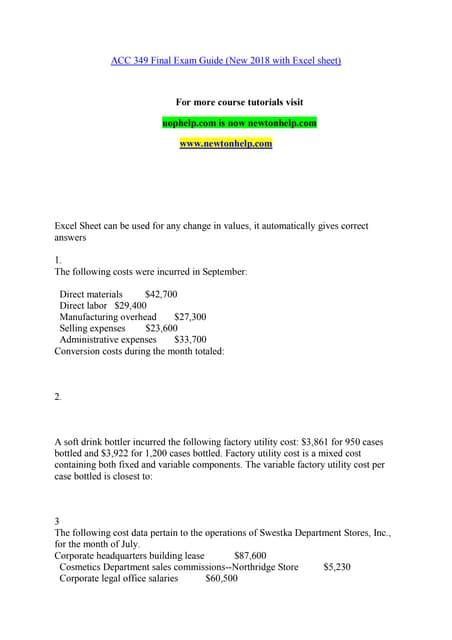 Stayer acc 560 week 7 homework chapter 11 | PDF