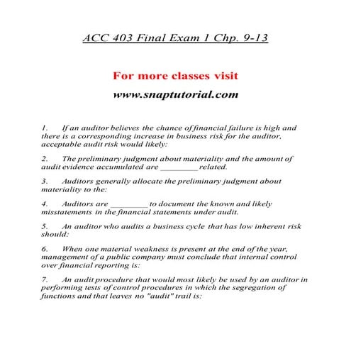 Acc 403 midterm exam help | DOCX