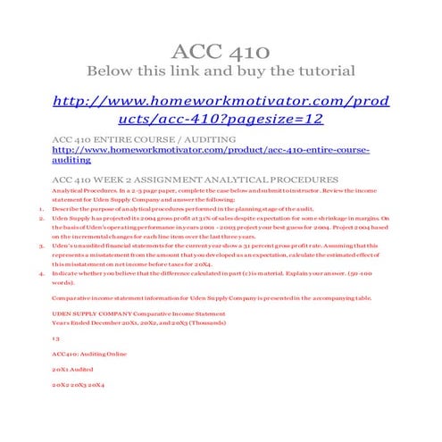 Acc 410 | PDF