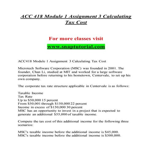 Acc 418 Education Redefined - snaptutorial.com