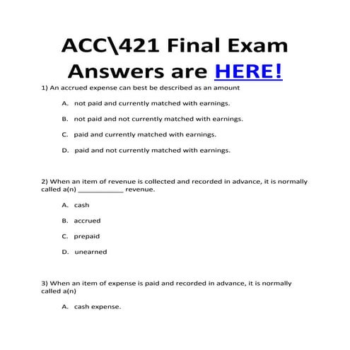 Acc 421 final exam | DOC