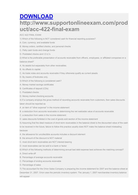 Acc 422 final exam answers are here | DOCX