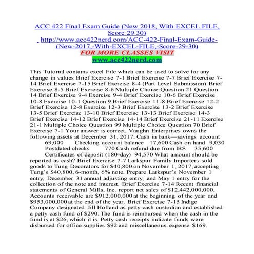 Uop acc-422-week-4-wiley plus-assignment | PPT