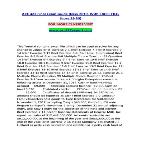 Uop acc-422-week-4-wiley plus-assignment | PPT