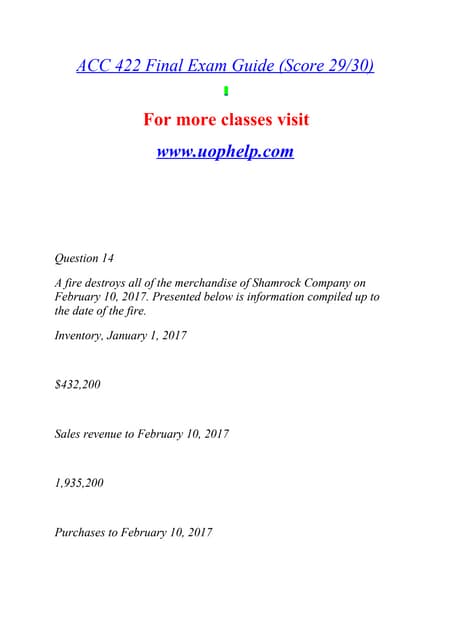 Uop acc-422-week-4-wiley plus-assignment | PDF