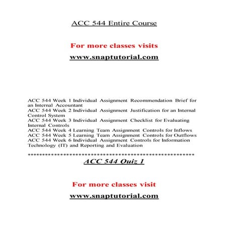 ACC 544 Education Organization / snaptutorial.com