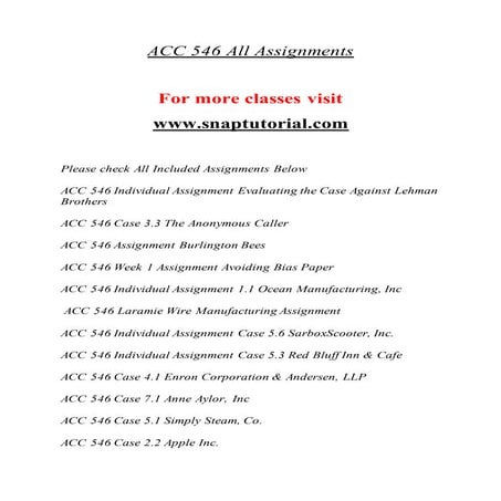 ACC 546 Education Organization -- snaptutorial.com | Business Accounting & Finance | Business