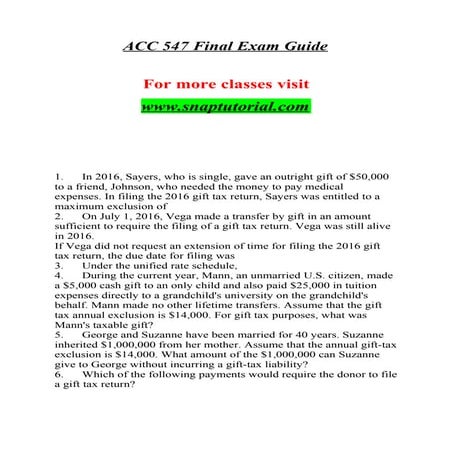 Acc 547 Effective Communication / snaptutorial.com