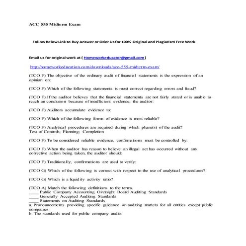 Midterm Exam Fall 2015ACCT 612 – AuditingInstructionsAft.docx