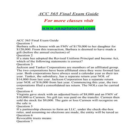 Acc 565 Exceptional Education / snaptutorial.com