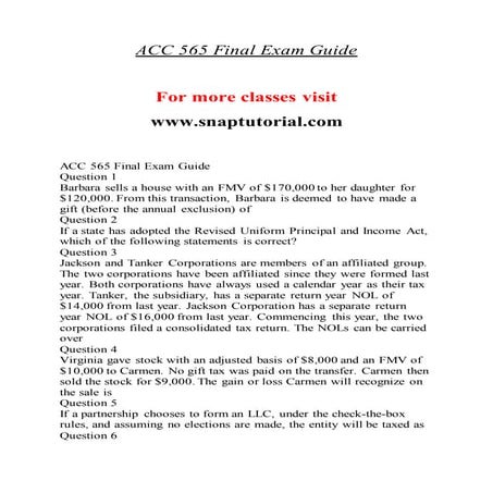 ACC 565 Exceptional Education - snaptutorial.com