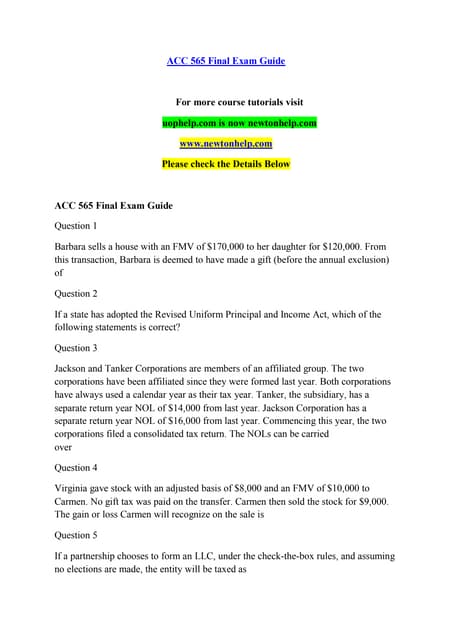 Acc 307 midterm exam 100% correct answers | PDF | Business Accounting & Finance | Business