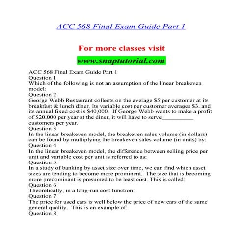 Acc 568 Enhance teaching / snaptutorial.com