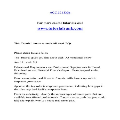 ACC 571 Education Redefined / snaptutorial.com