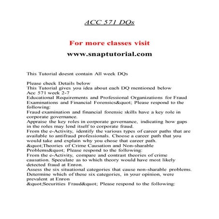 Acc 571 Education Organization -- snaptutorial.com