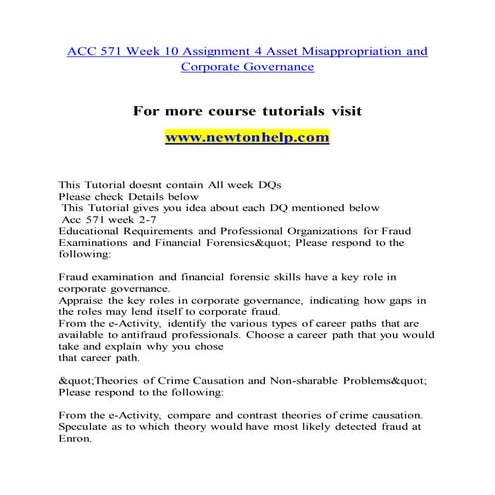 ACC 571 Education Redefined / snaptutorial.com