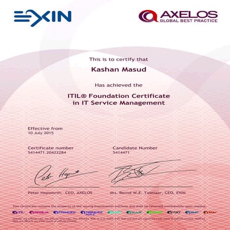 ITIL_Certificate_AXELOS | PDF