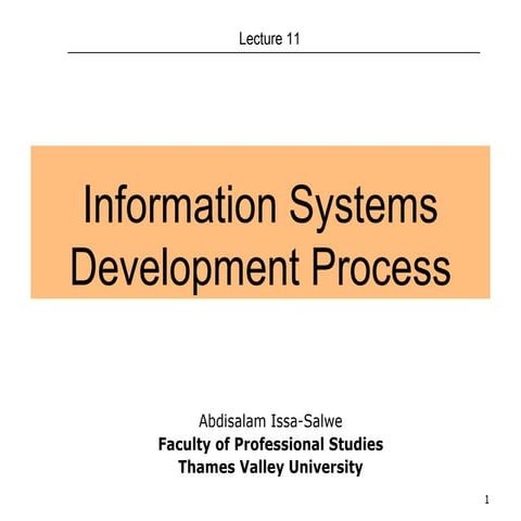 Acca 11(information systemsdevelopmentprocess) | PPT