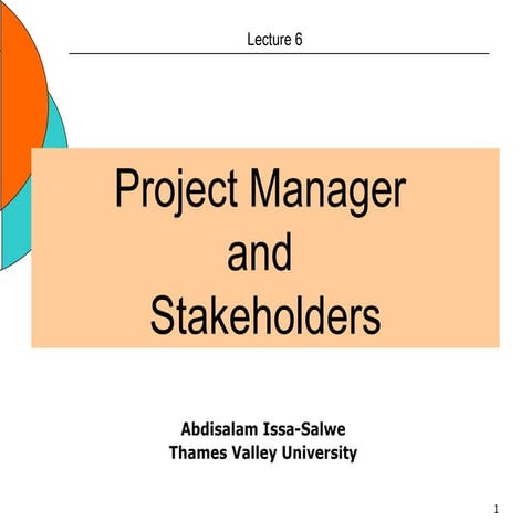 Acca 6(project manage r&stakeholders) | PPT