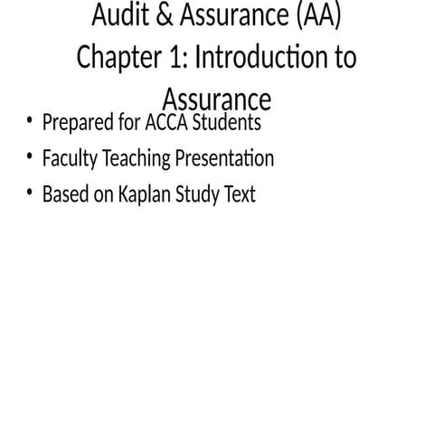ACCA Kaplan(ISDC) AA-F8 Pocket Notes pdf | PDF