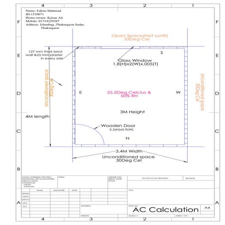 Cooling load calculation | PDF