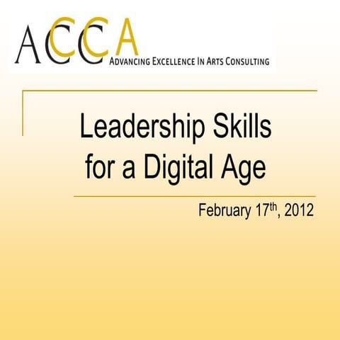 ACCA Leadership Skills for a Digital Age | PPT