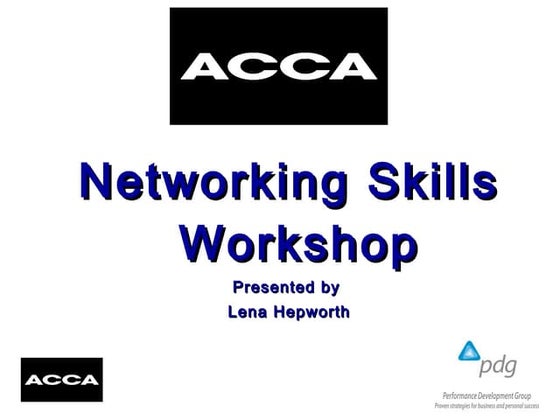 Develop Your Networking Skills | PPT