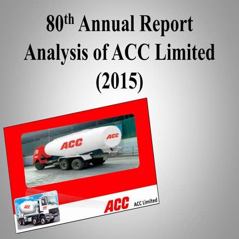 Acc Annual Report Analysis 2015 | PPTX