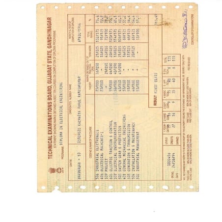8.DIPLOMA MARKSHEET | PDF