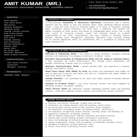 Amit Kumar CV March | PDF