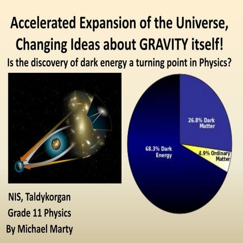 Accelerated expansion of universe and evolving ideas about gravity | PPTX
