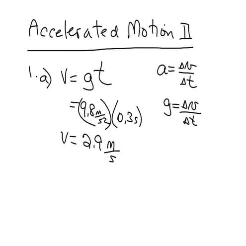 Accelerated Motion | PDF