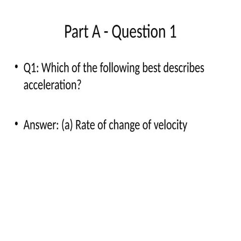 Uniformly accelerated motion | PPTX