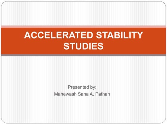 Accelerated stability study of aspirin | PDF