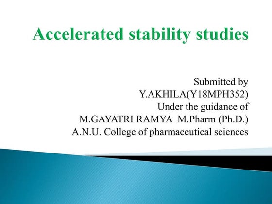 ACCELERATED STABILITY STUDY | PPT