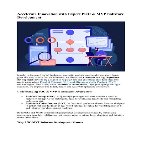 Accelerate Innovation with Expert POC & MVP Software Development | PDF