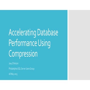 Accelerating Database Performance Using Compression Ppt 7908