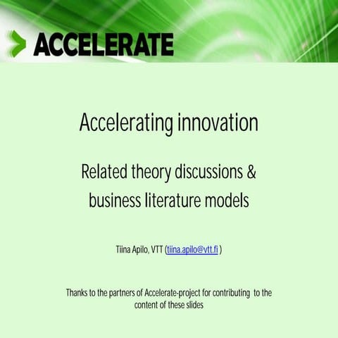 Accelerating innovation related theory discussions | PPT