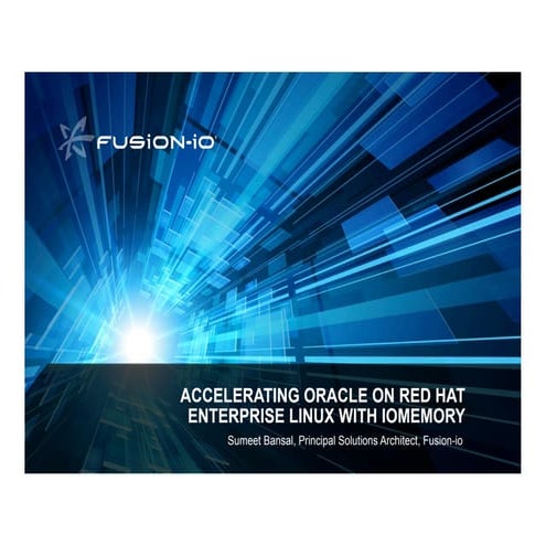 Accelerating Oracle on Red Hat Enterprise Linux with ioMemory | PDF | Databases | Computer ...