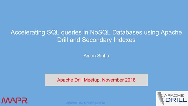 Accelerating Sql Queries In Nosql Databases Using Apache Drill And 6696