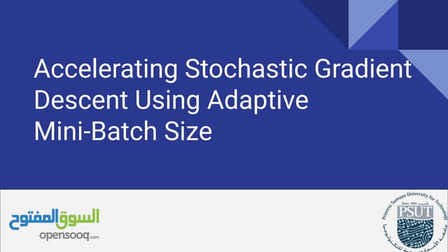 Accelerating Stochastic Gradient Descent Using Adaptive Mini Batch