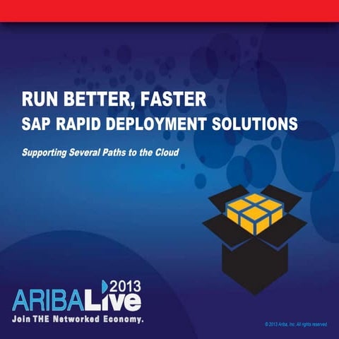 Accelerating Time-to-Value With SAP Rapid Deployment Solutions for Ariba | PPTX