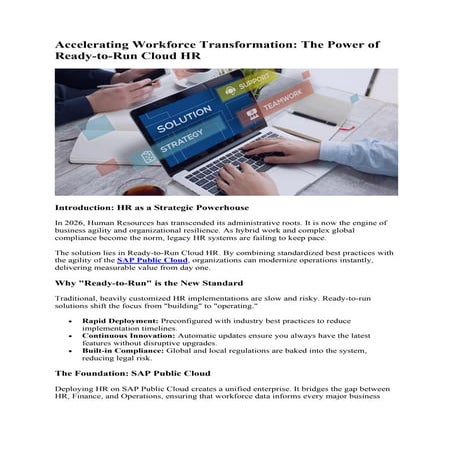 Accelerating Workforce Transformation with Ready-to-Run Cloud HR ...