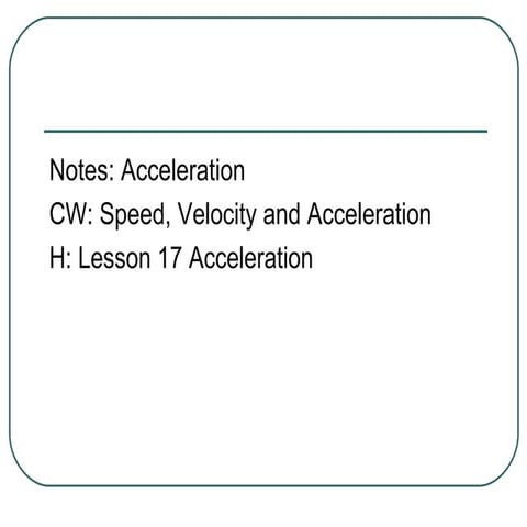 Acceleration | PPT