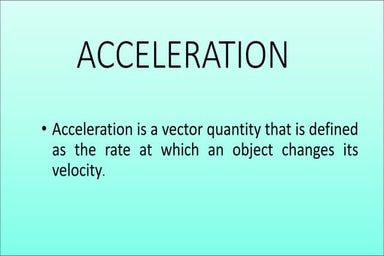 Acceleration Science