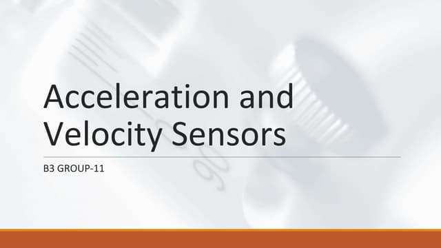 Mechanical sensor | PPTX