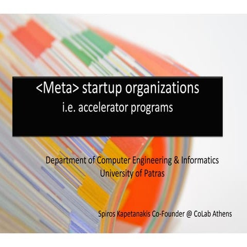 startup organization "Starup accelerator progams" | PDF