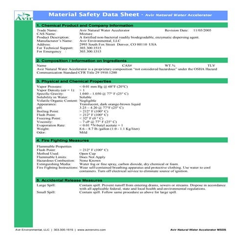 Accelerator msds | PDF