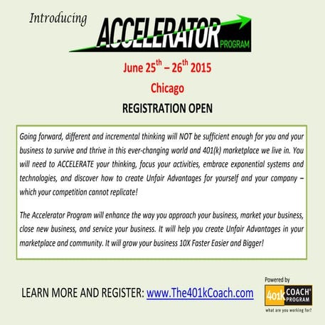 The 401k Coach Accelerator Program | PDF